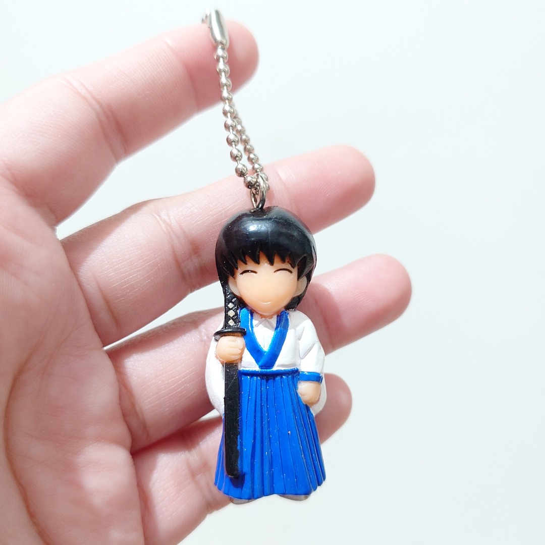 Vintage Rorouni Soujiro Samurai X anime charm keychain figure trinket ...