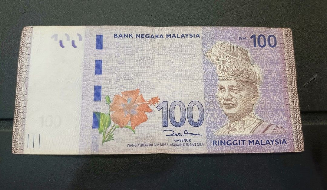 ZB 12th Zeti Sign RM 100 Banknote No Tear Wang Kertas Duit Satu Ratus ...