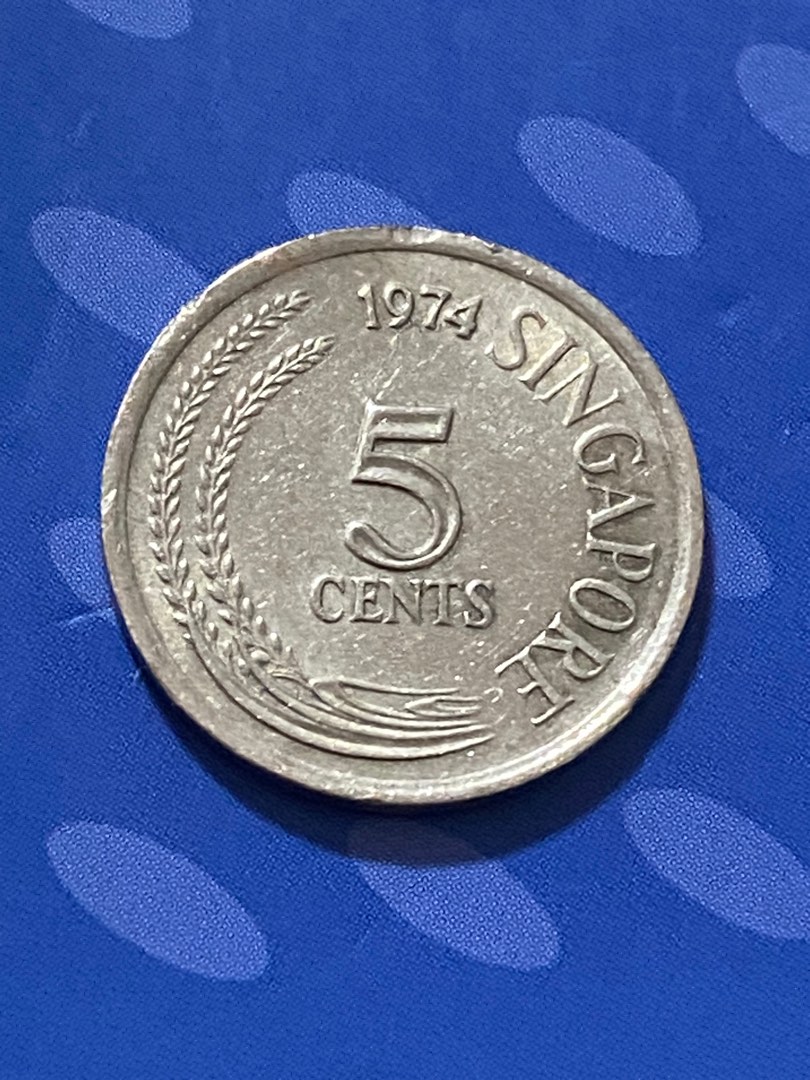 1974 Singapore 5 cents coin, Hobbies & Toys, Memorabilia & Collectibles ...