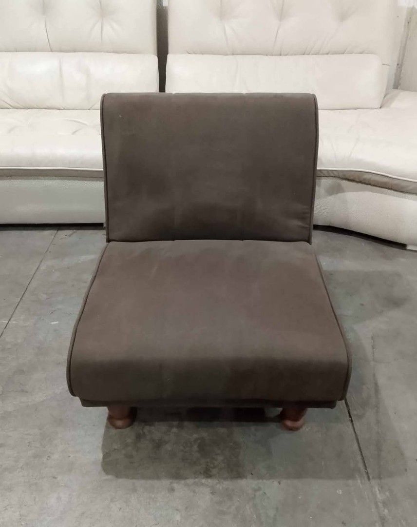 2 in 1 Low Single Seater Reclining Lounge Sofa and Ottoman, Furniture ...