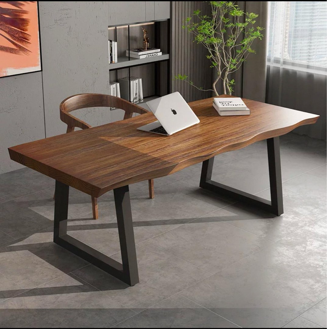 2 solid wood Office table - 120 each, Furniture & Home Living ...