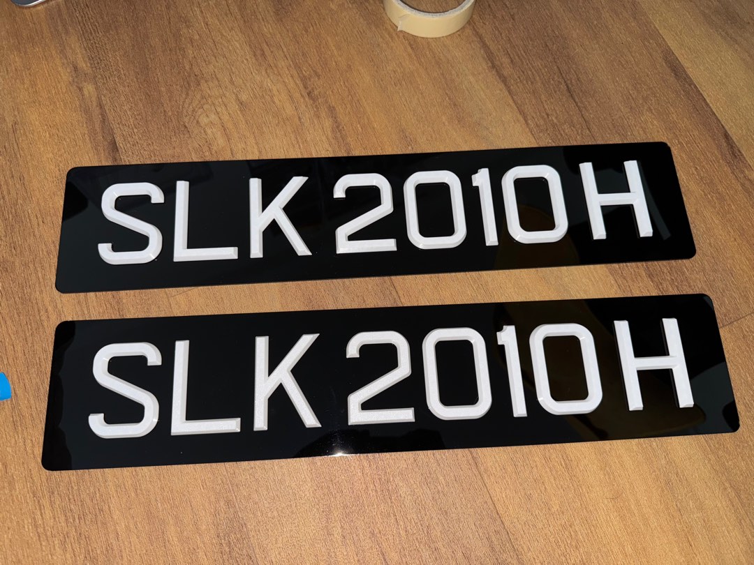 3D White LTA Carplate | Compliant Car Plate Maker, Car Accessories, Car ...