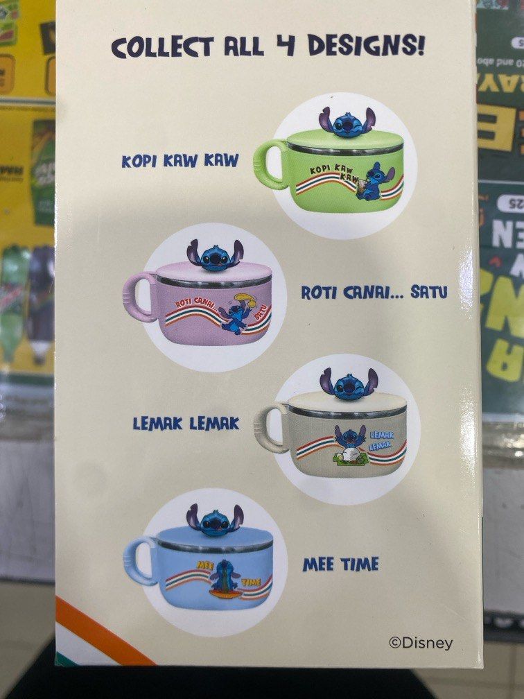 711 x disney stitch food bowl, Hobbies & Toys, Collectibles ...