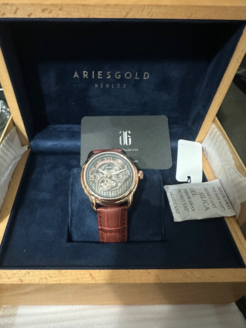 Aries Gold El Toro Skeleton Watch, Luxury, Watches on Carousell