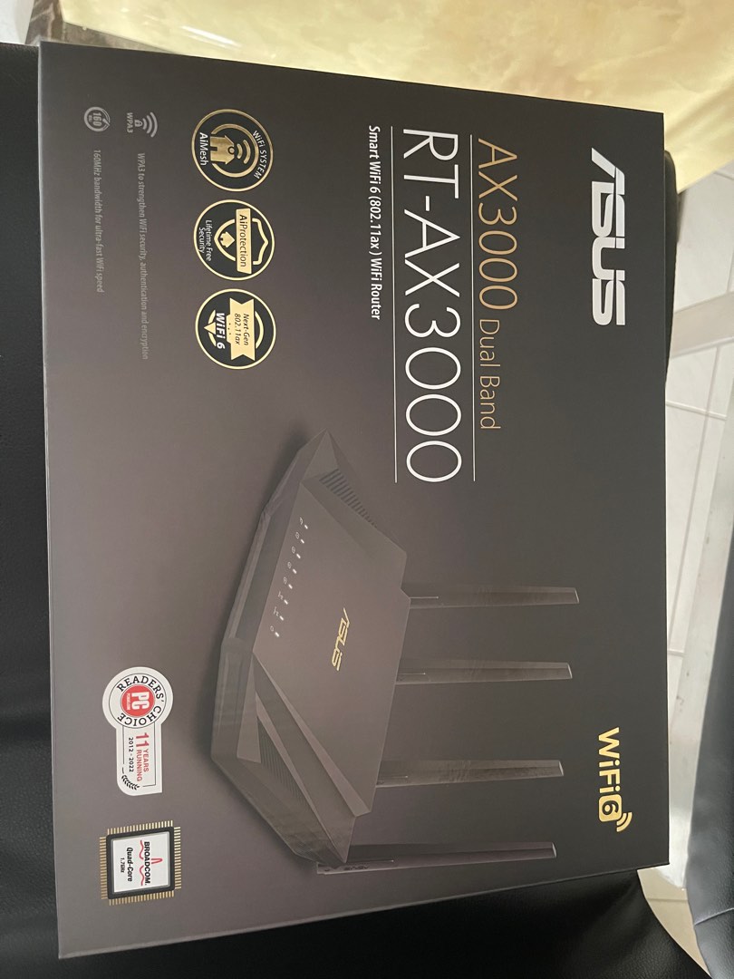 Asus AX3000 Dual Band RT-AX3000, Computers & Tech, Parts & Accessories ...