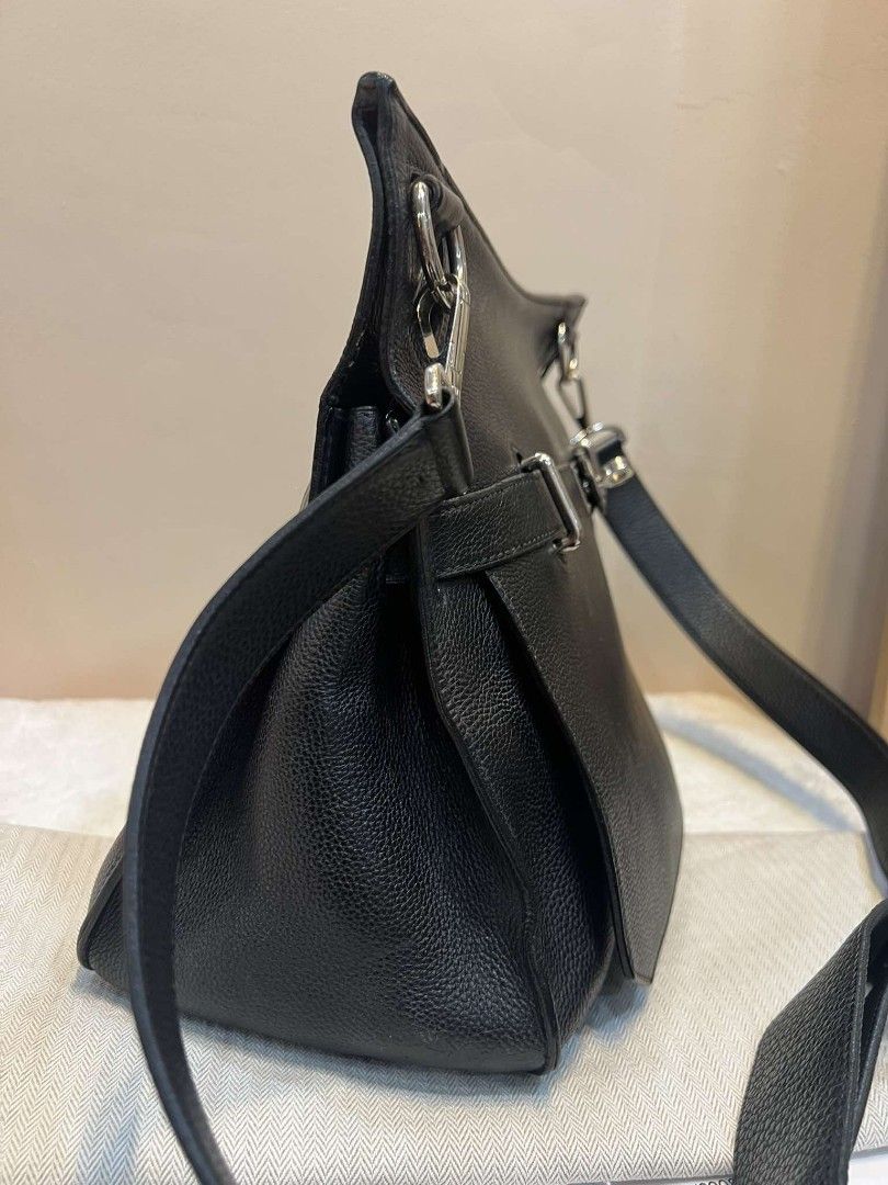Authentic HERMES Black Togo Jypsiere 34 with ENTRUPY Authentication ...