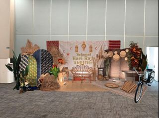 Hari raya backdrop photobooth village photography setup backdrop ...