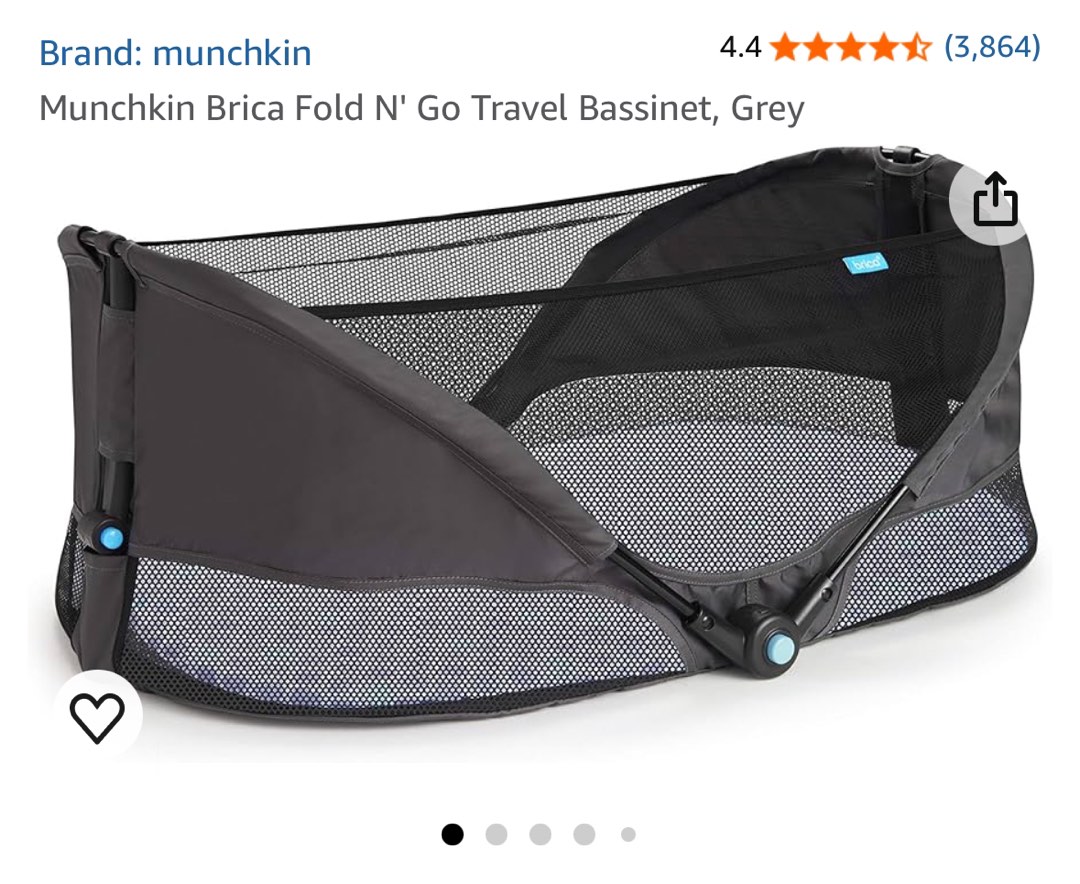 brica fold n go travel bassinet, Babies & Kids, Baby Nursery & Kids ...