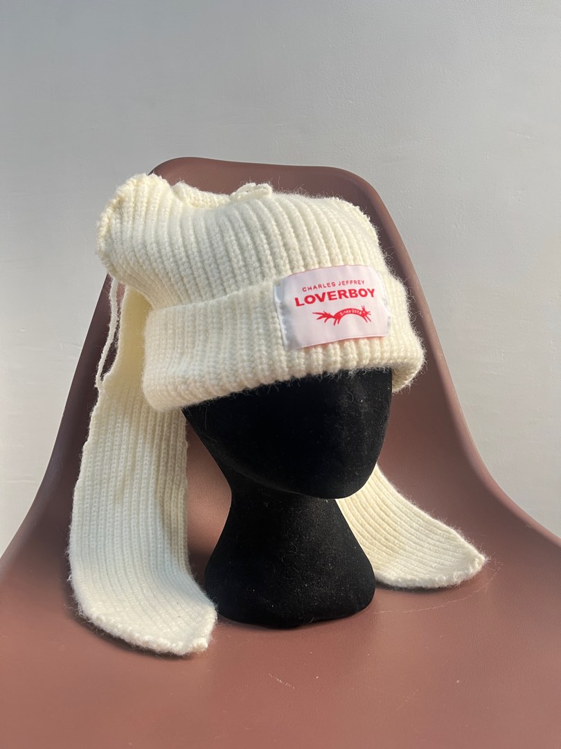 Charles Jeffrey Loverboy Floppy Bunny Ears Beanie, Women's Fashion ...