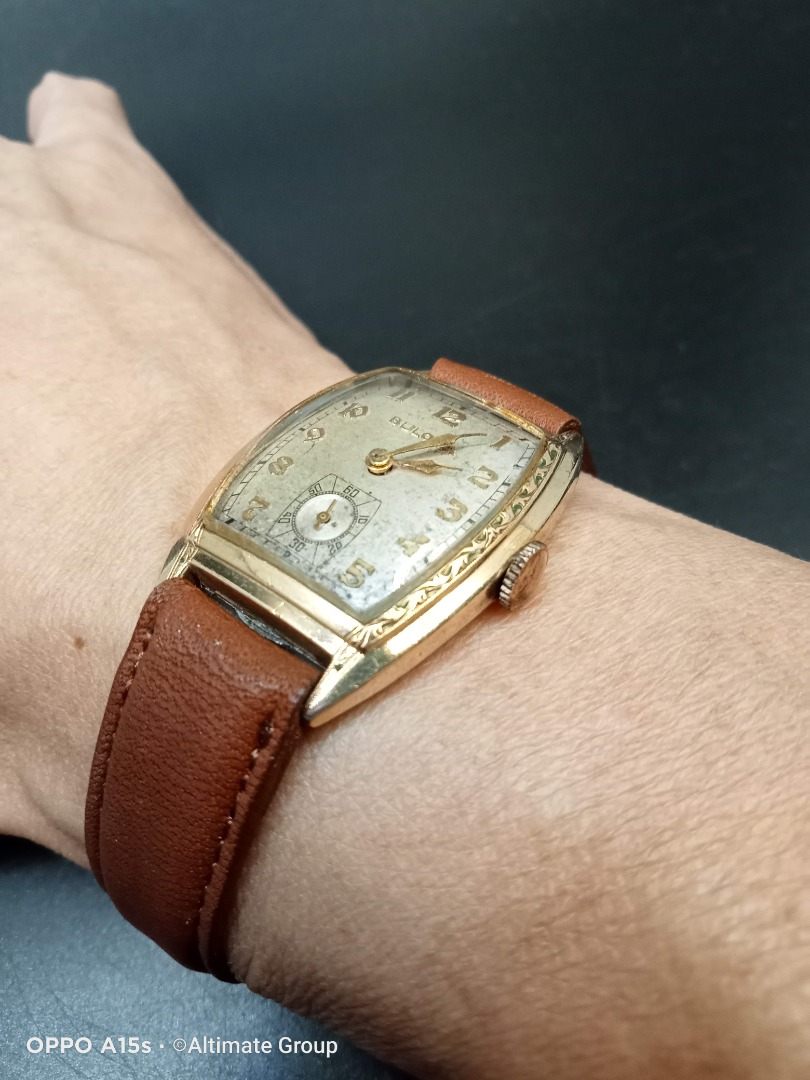 Collectible Circa 1949 Bulova Cal 10BC "D" Art Deco Tank Gold-Filled ...