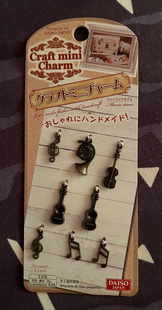DAISO Craft Mini Charm, Hobbies & Toys, Stationery & Craft, Craft ...
