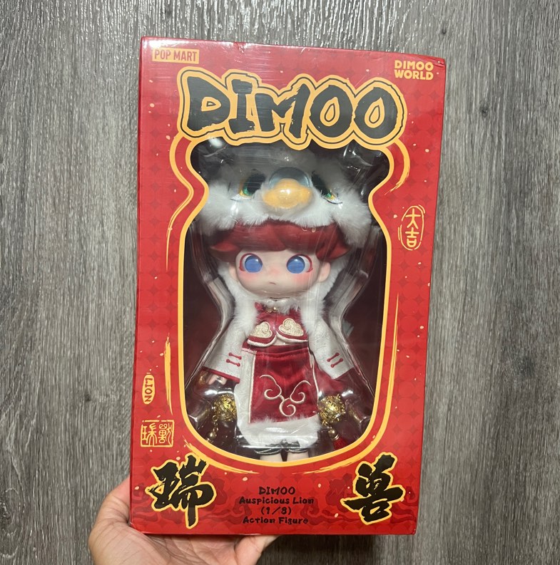 Popmart Dimoo auspicious lion 1/8 plush, Hobbies & Toys, Toys & Games ...