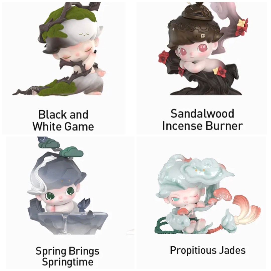 Dimoo Stories in the Cup series (propitious jade, black and white game ...