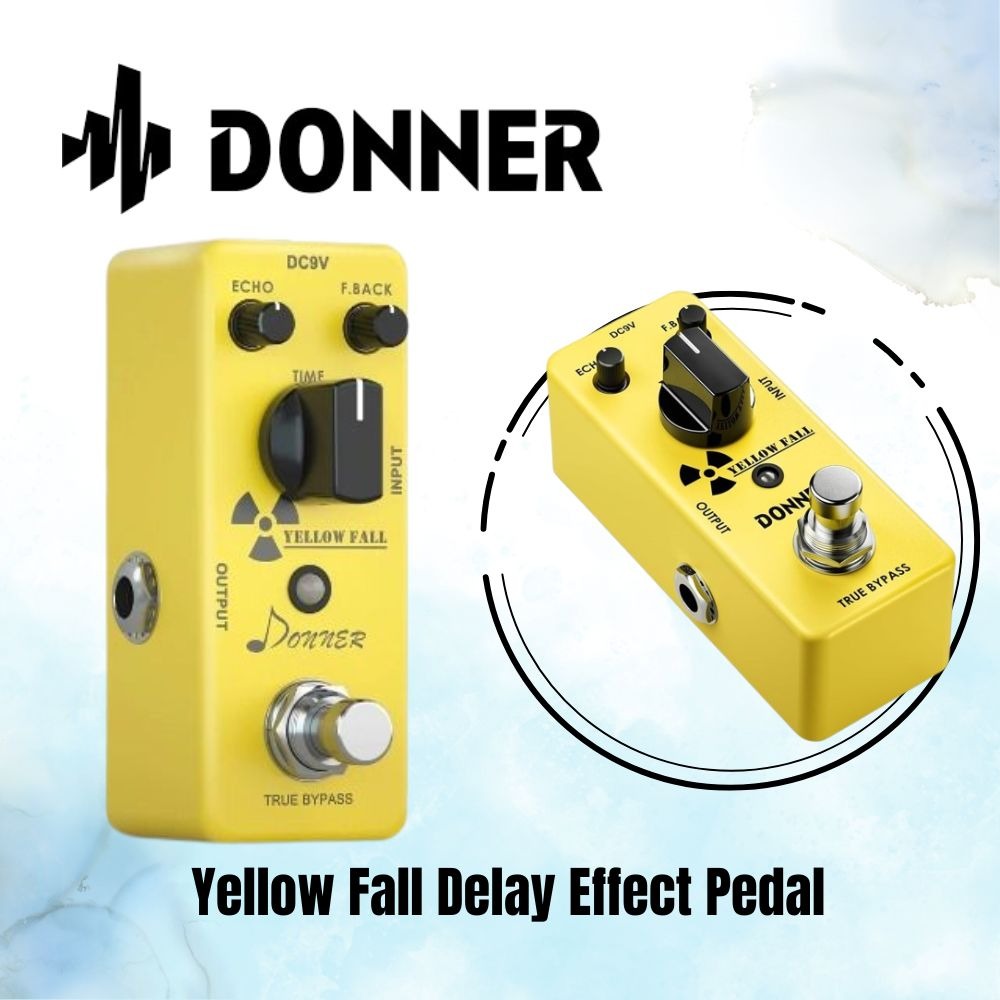 Donner Yellow Fall Delay Effect Pedal, Hobbies & Toys, Music & Media ...