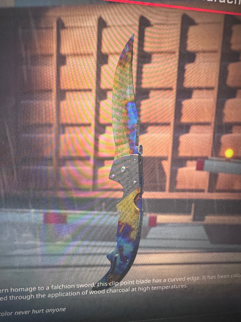 Falchion knife case hardened well worn, Video Gaming, Gaming ...