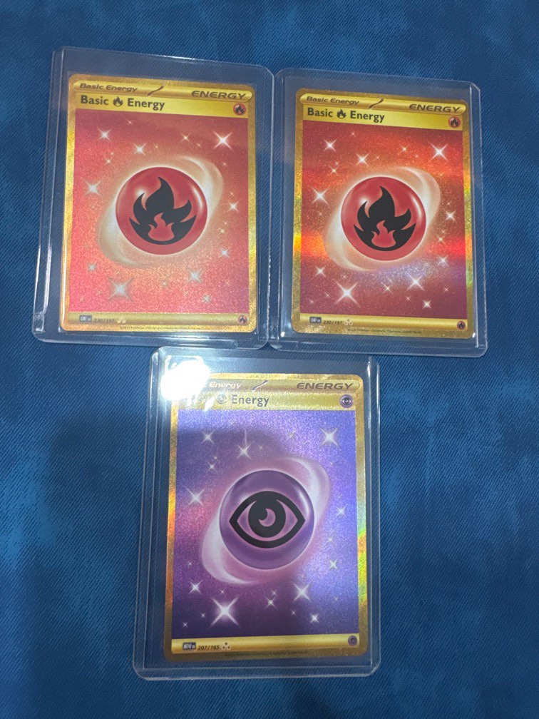 Fire/ Psychic Gold Energy, Hobbies & Toys, Toys & Games on Carousell
