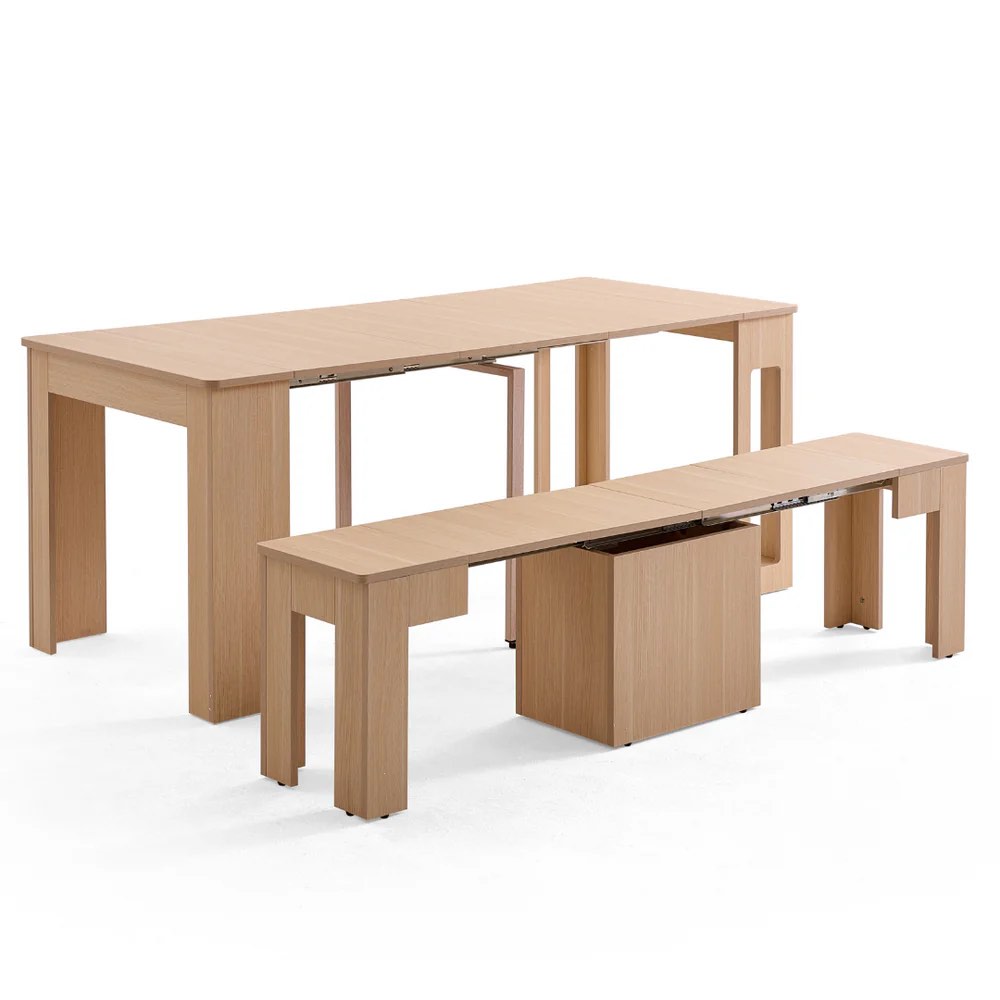 (Fold to 0.4m, extend to 1.8m) Flexi-table and flexi-bench set, Furniture & Home Living ...