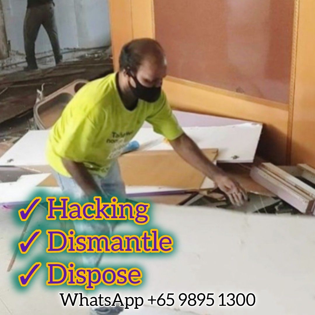Hacking, Dismantle & Disposal Service, parquet remove, vinyl floor ...