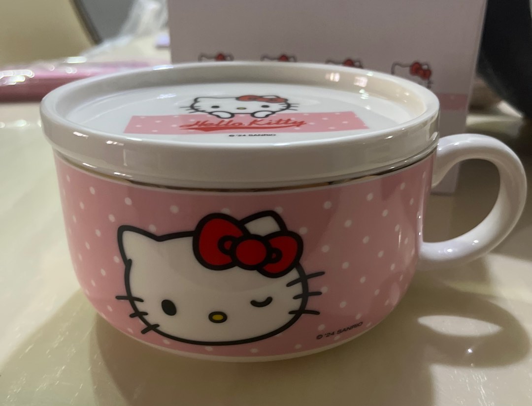 Hello kitty ceramic bowl set, Furniture & Home Living, Kitchenware ...