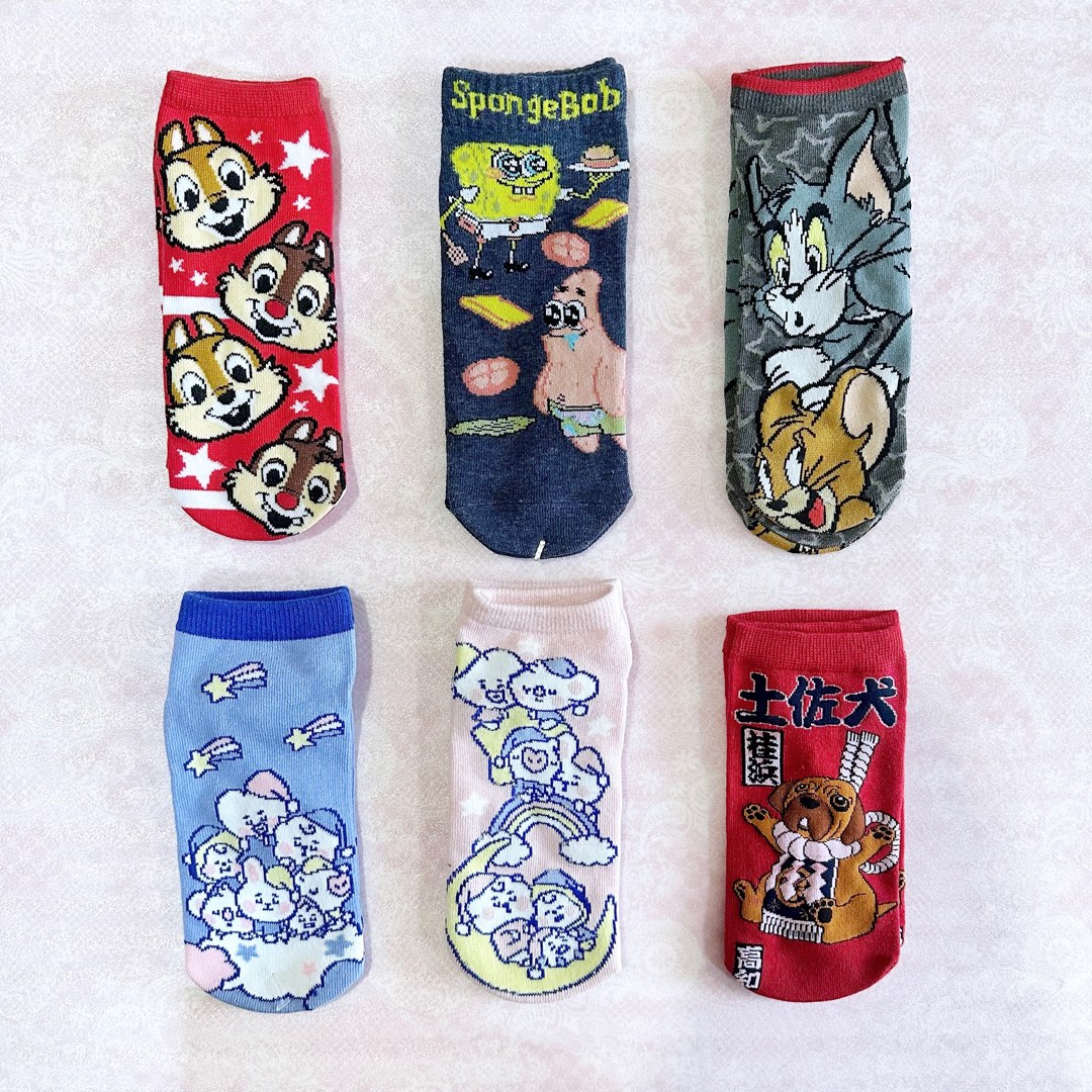 Japan Assorted Cute Cartoon Ankle Socks: Disney Chip and Dale / Viacom ...
