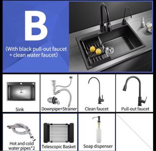 Sinki Dapur. Kitchen Aluminium Sink, Furniture & Home Living, Bathroom ...