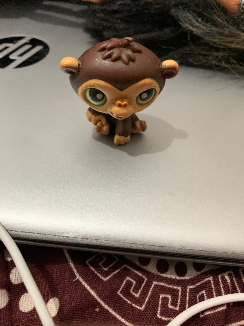 Littlest Pet Shop LPS #223 Monkey Chimpanzee With Green Eyes, Hobbies ...