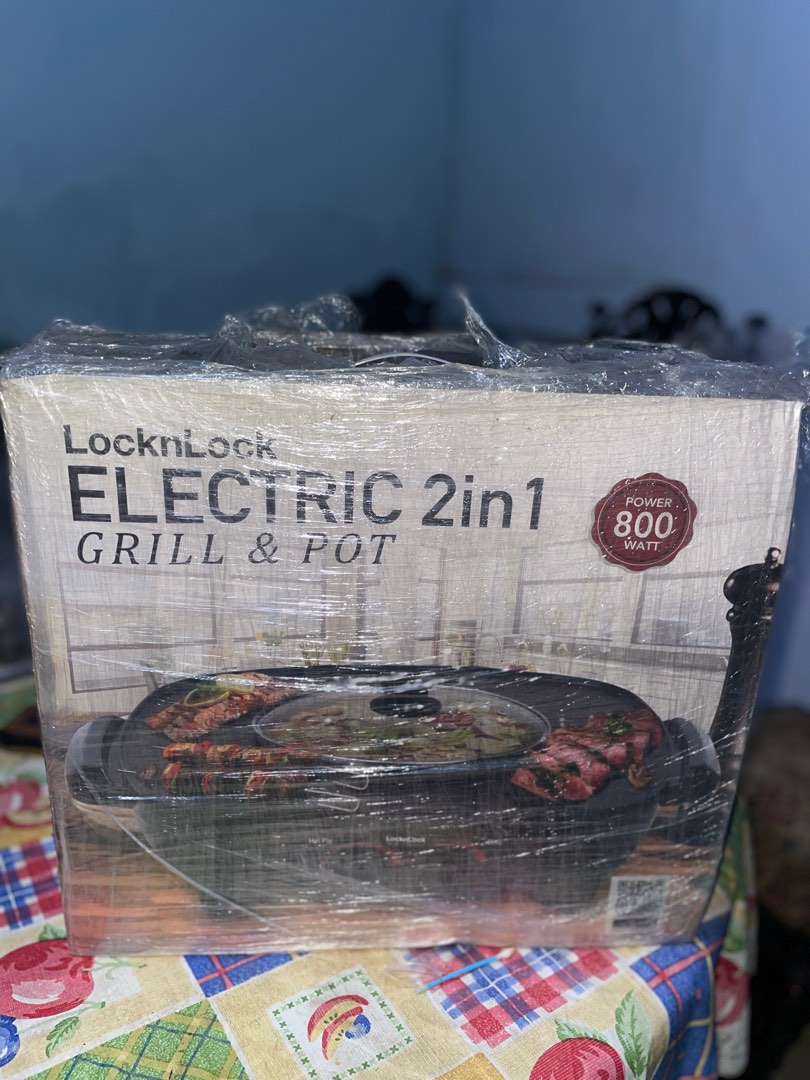 Locknlock electric 2in1 grill and shabu, Kitchen & Appliances di Carousell