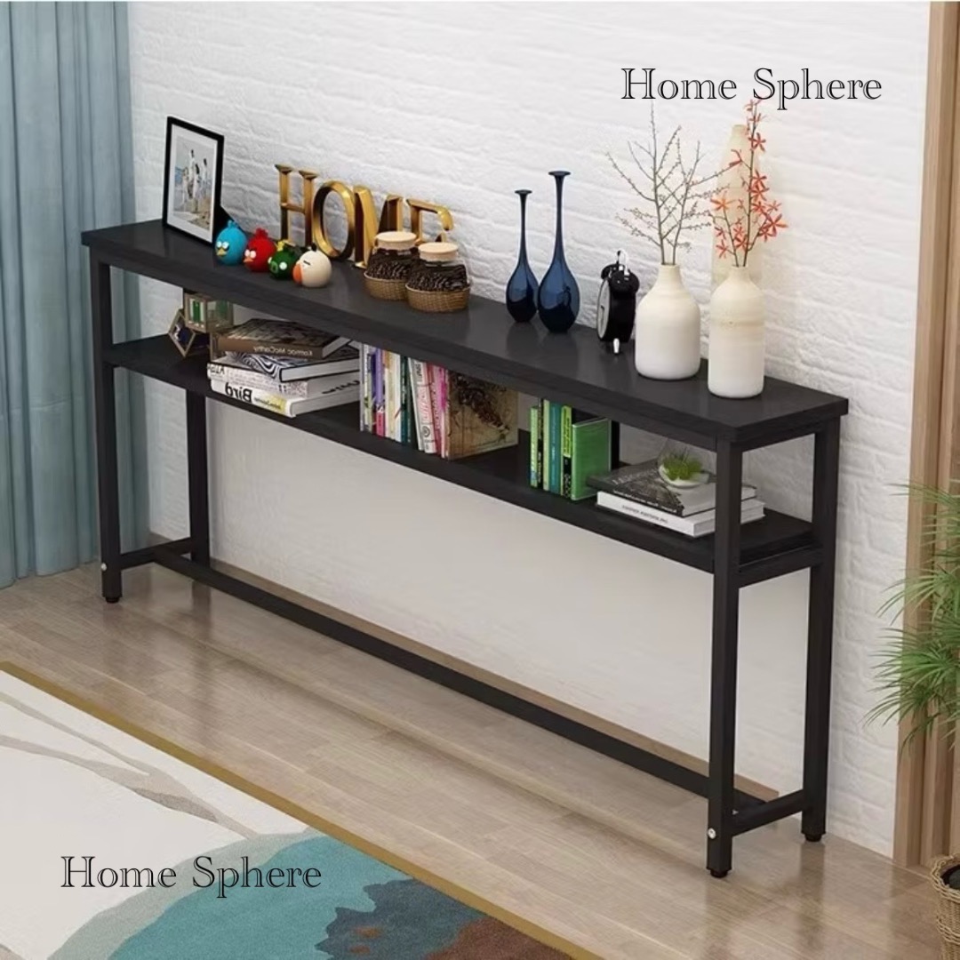 Long Narrow Console Table | Multi-Layer Hallway Storage Table | Metal ...