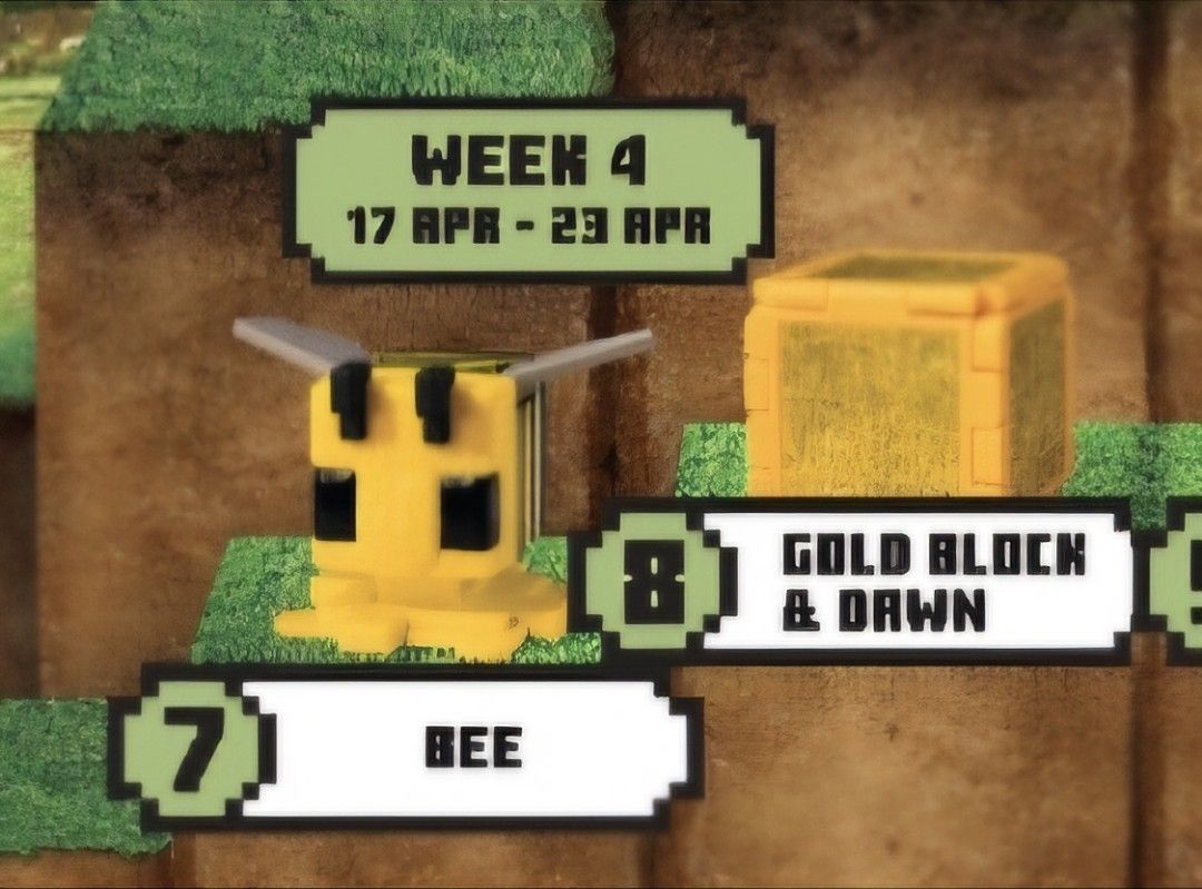 Mcd A Minecraft Movie Toy - Bee / Gold Block & Dawn, Hobbies & Toys ...