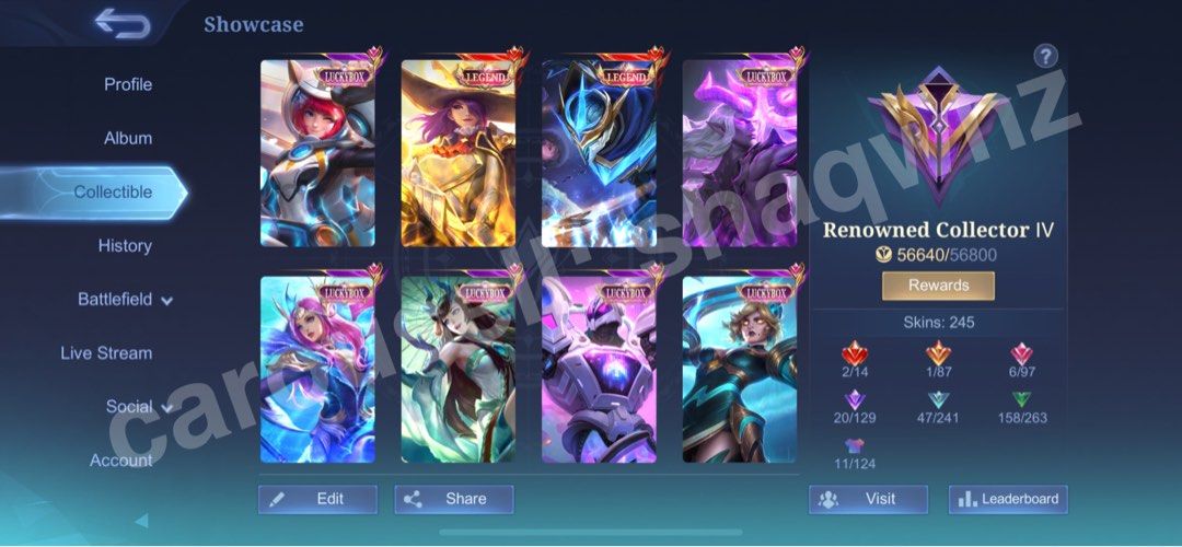 MLBB 2 legend skins & more, Video Gaming, Video Games, Others on Carousell