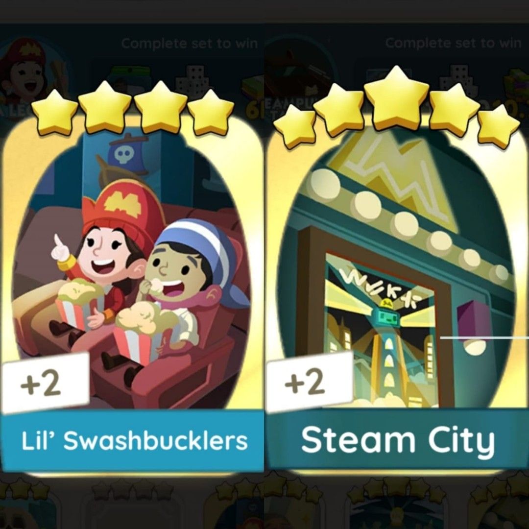 Monopoly go golden blitz event set 11 lil swashbucklers and set 15 ...