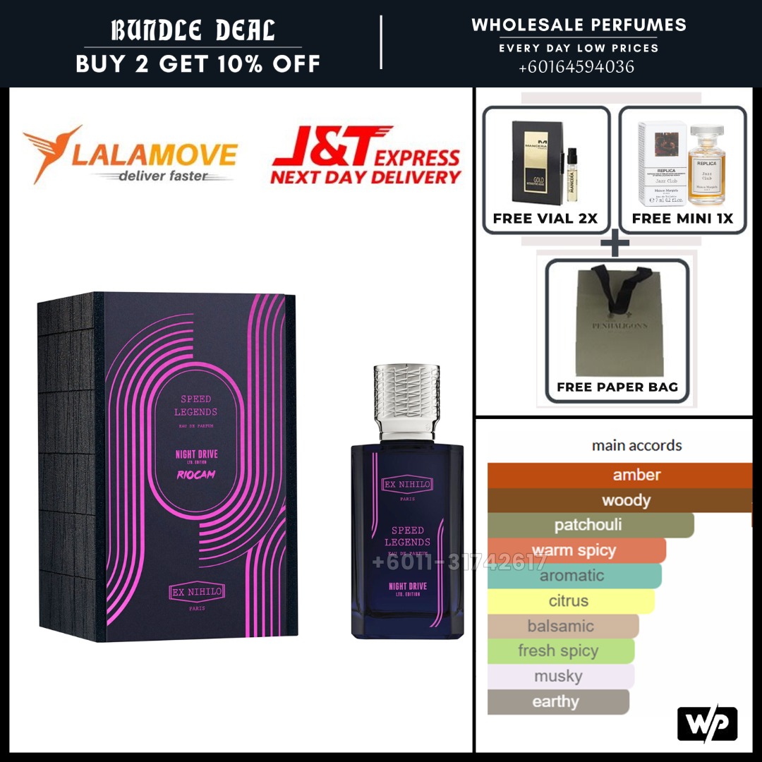 [ORIGINAL] EX NIHILO SPEED LEGENDS NIGHT DRIVE EDP 100ML FOR UNISEX ...