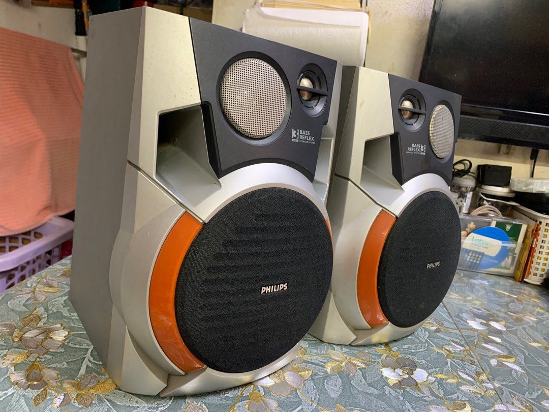 PHILIPS FWB-V355 4 ohms 40w - 3 way Mini HIFI speakers, Audio ...