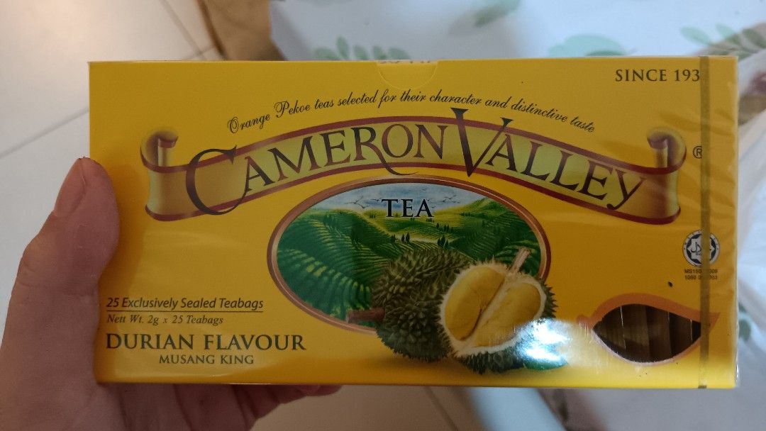 (Pickup only) Cameron Valley Tea Durian Flavor ( 1 box, 25 teabags ...