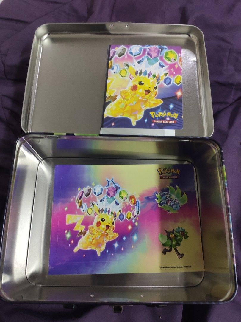 Pikachu tin box, Hobbies & Toys, Toys & Games on Carousell
