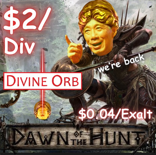 POE2 Dawn Of The Hunt Exalted Orbs / Path of exile 2/ POE 2 Divine for ...