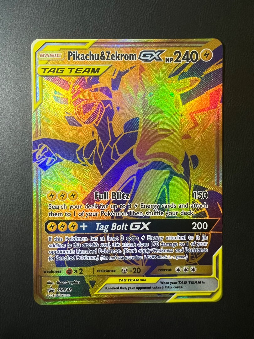 Pokemon Pikachu & Zekrom GX #SM248 Pokemon Promo Tag Team GX TTGX, Hobbies & Toys, Toys & Games ...