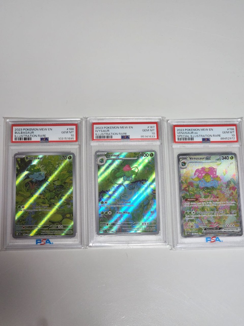 Pokemon SV151 English Slabs - PSA10 Evo Line - Bulbasaur, Ivysaur ...