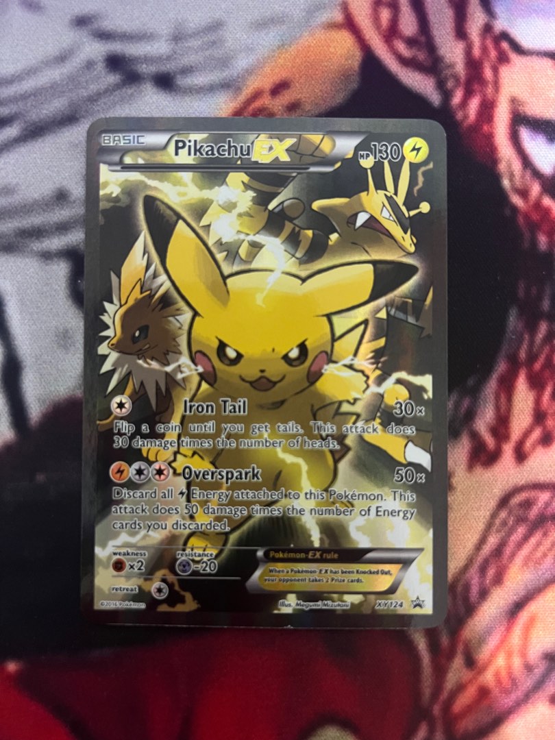 Pokemon TCG Cards: Pikachu EX XY124 Generations Full Art Holo Rare ...