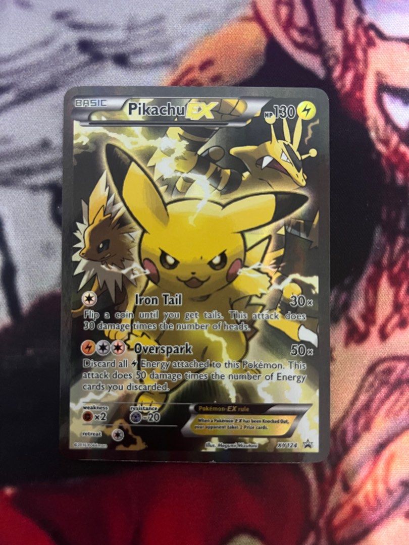 Pokemon TCG Cards: Pikachu EX XY124 Generations Full Art Holo Rare ...