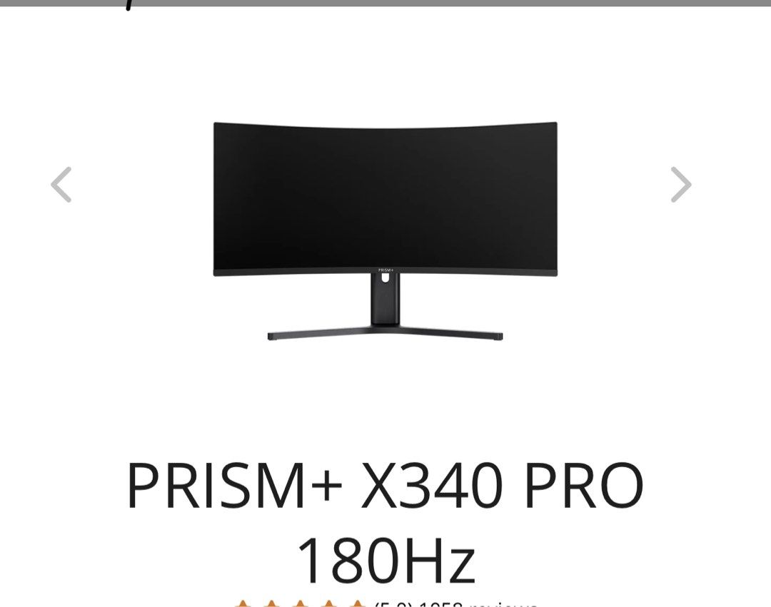 Prism X340 180HZ Pro Monitor 3440x1440, Computers & Tech, Parts ...