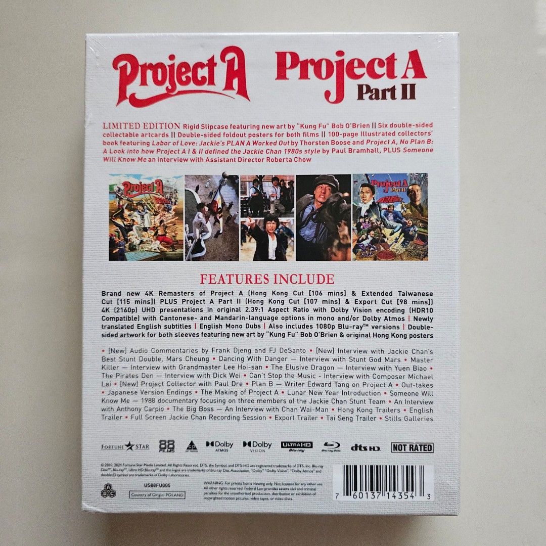The Project A Collection 4K UHD & Blu-ray Deluxe Limited Edition Boxset ...