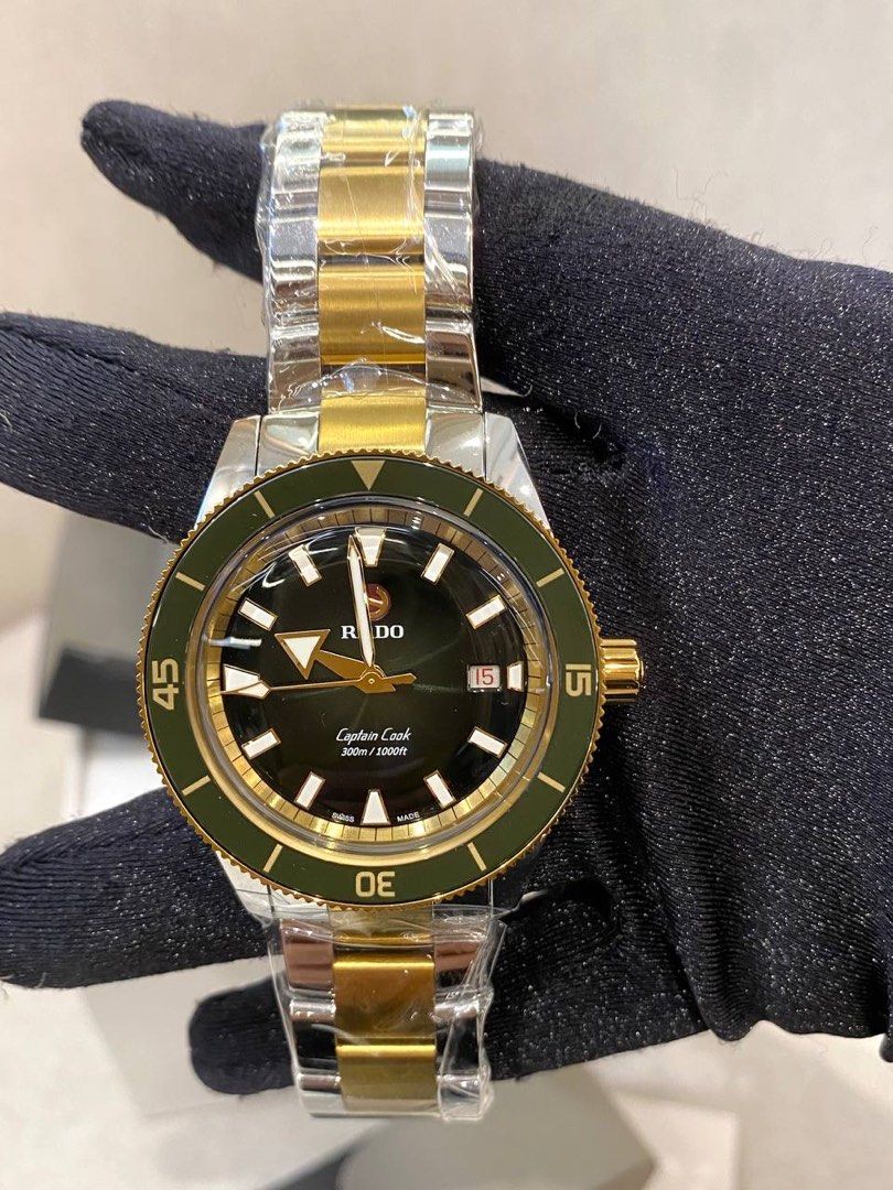 RADO CAPTAIN COOK DARK GREEN DIAL RING REF R32138303 42MM AUTOMATIC ...