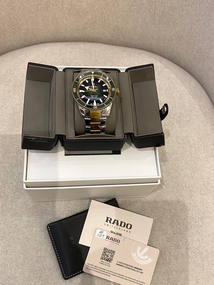 RADO CAPTAIN COOK DARK GREEN DIAL RING REF R32138303 42MM AUTOMATIC ...