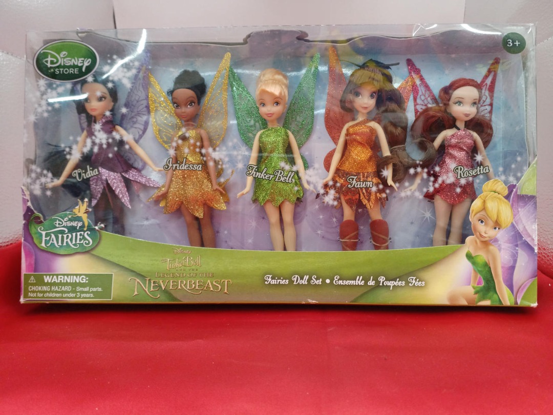 RARE Disney Store FAIRIES Tinkerbell Neverbeast Doll SET, Hobbies ...