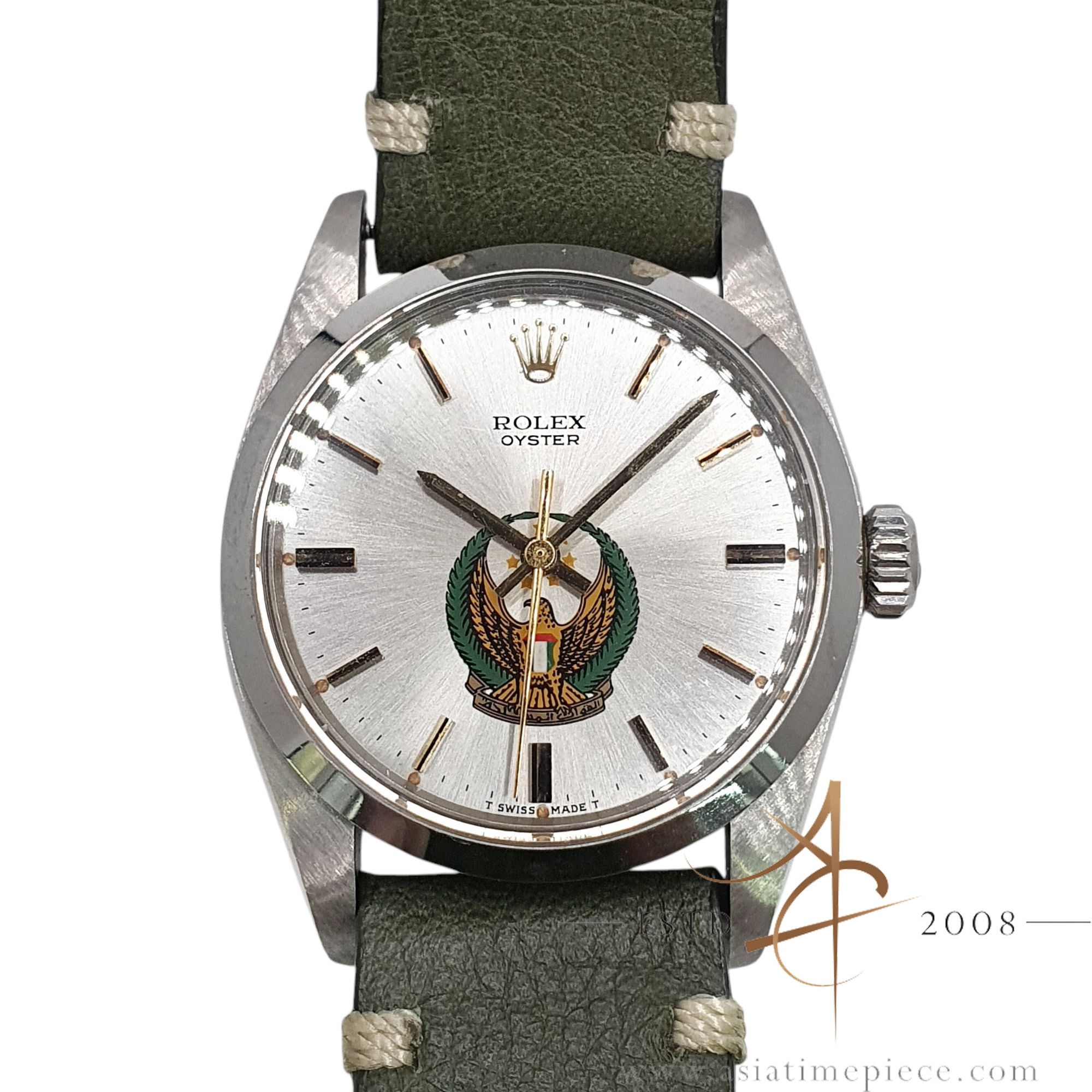 Rare Rolex Oyster 6426 UAE Armed Forces Eagle Dial Vintage Watch (Year ...