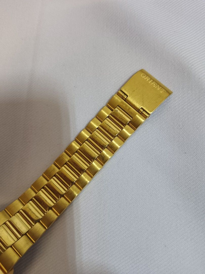 Rare Vintage Orient Gold Tone Black Dail Diamond Prismatoid Numerals ...