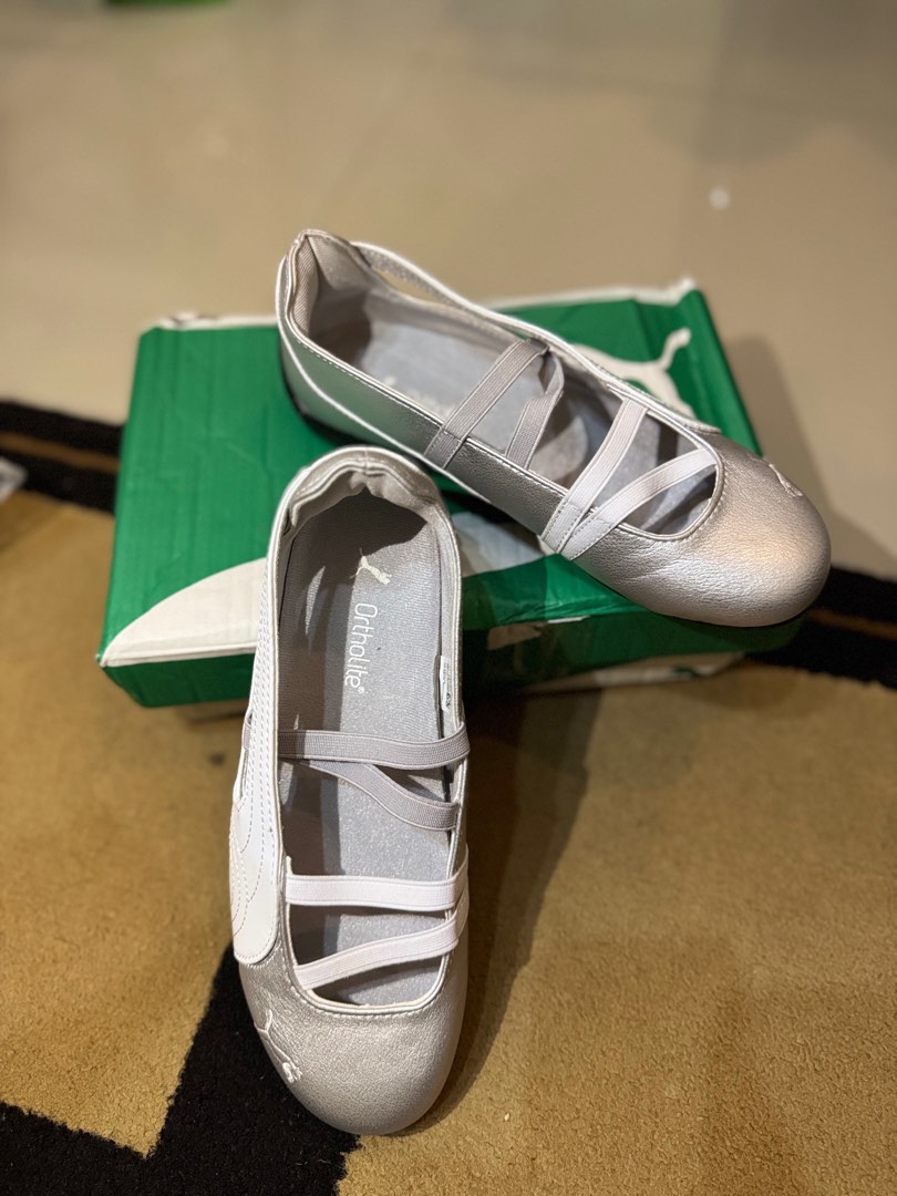 (SOLD) SEPATU PUMA SPEEDCAT BALLET SILVER, Fesyen Wanita, Sepatu di ...