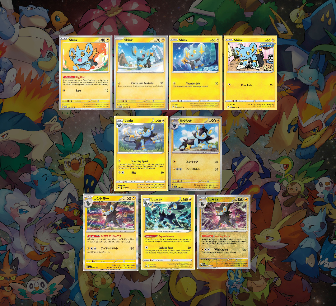 [Shinx, Luxio, Luxray] Pokemon TCG Shinx Evolution Collector Cards ...