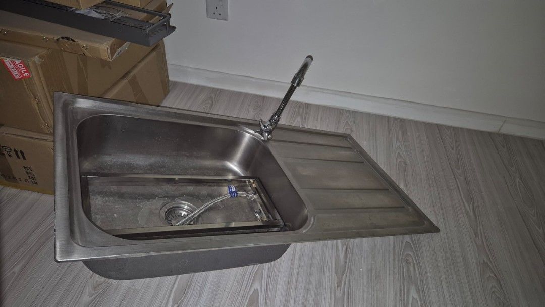 Sink Sinki Stainless Steel, Furniture & Home Living, Bathroom & Kitchen ...